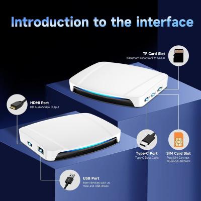 China Tbox UHD USB HDMI Port 8G 128Gb SDM660 Android 13 CarPlay Video Ai Box Wireless Adapter For Wireless Youtube Netflix for sale