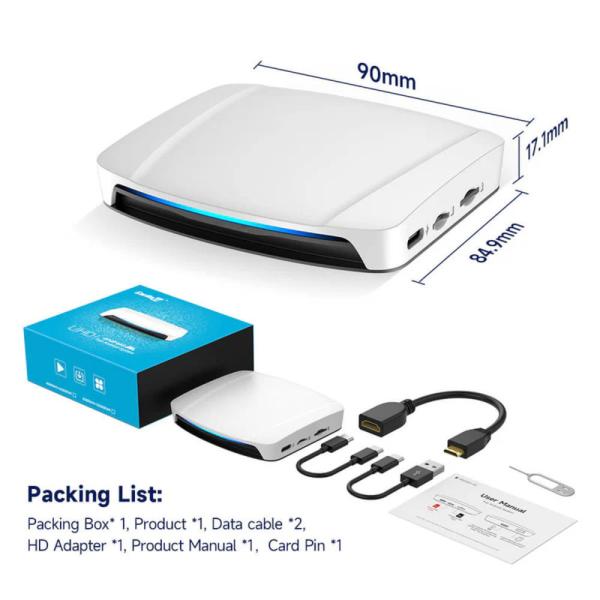 Quality Wireless Adapter Carplay for Youtube Netflix Tbox UHD USB HDMI Port 4G 64Gb for sale
