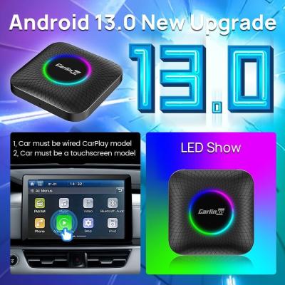 China CPC200-Tbox Ambient USB Ai Box SDM660 Draadloze adapter Carplay Android 13.0 Compatibel 2016-2022 Ingebouwde bekabelde Carplay Car Te koop
