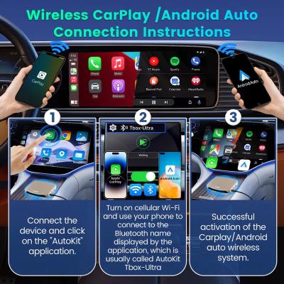 中国 Android 15 CarPlay TBox Ultra モデル SIMカード GPSナビゲーション 8+128G ワイヤレスアダプター CarPlay AI Box 販売のため