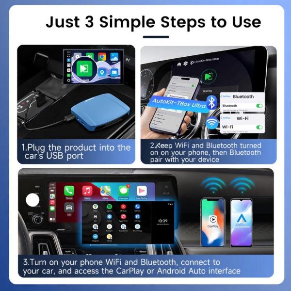 Quality TBox CarPlay Ultra 8+256G Wireless Carplay Adapter Android Auto Box Compatible for sale
