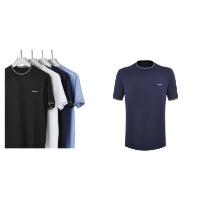 China Men's Crew Round Collar T-Shirt with 230 gsm Heavy Weight Cotton and Knitted Fabric for sale