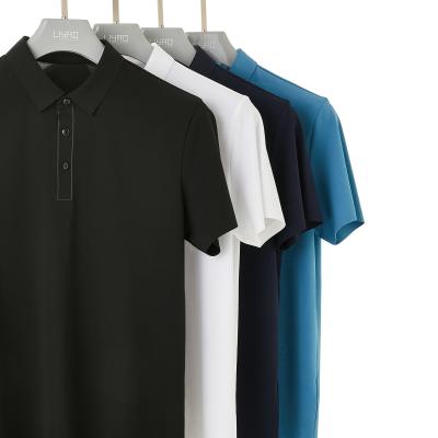 China Uv-protection Seamless Sublimated Cotton Solid Color Uniform Golf Polo Shirt For Men for sale
