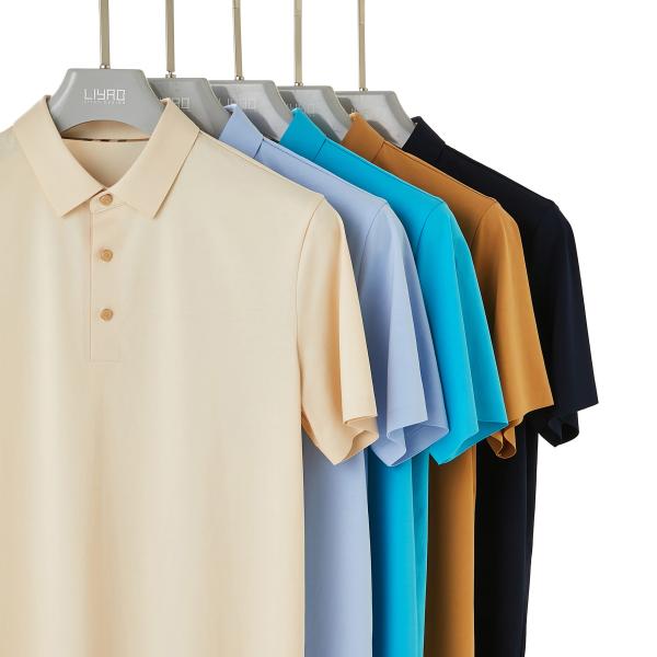 Quality 95% Cotton 5%spandex Man Golf Business Uniform Solid Color Polo Shirt for for sale
