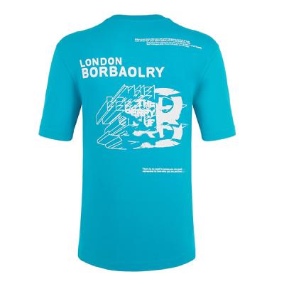 Cina Disegno personalizzato T-shirt maschile 100% cotone O-Neck manica corta anti-pilling traspirante in vendita