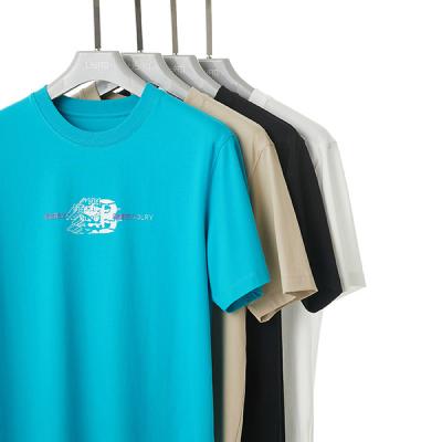 Cina Disegno personalizzato T-shirt maschile 100% cotone O-Neck manica corta anti-pilling traspirante in vendita
