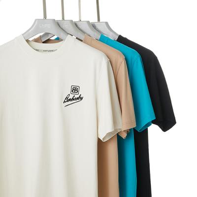 Cina Disegno personalizzato T-shirt maschile 100% cotone O-Neck manica corta anti-pilling traspirante in vendita
