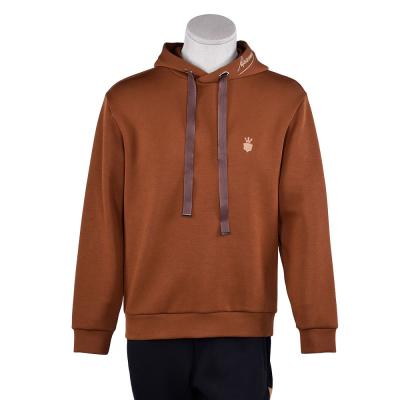 Cina T-shirt con cappuccio da uomo su misura Inverno Autunno Marrone Antirrompente Con Logo in vendita