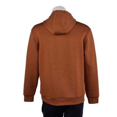Cina T-shirt con cappuccio da uomo su misura Inverno Autunno Marrone Antirrompente Con Logo in vendita