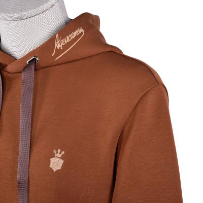 Cina T-shirt con cappuccio da uomo su misura Inverno Autunno Marrone Antirrompente Con Logo in vendita