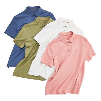 Cina Camicie da polo rosa personalizzate 170-210 grammi con un design senza cuciture ricamato in vendita