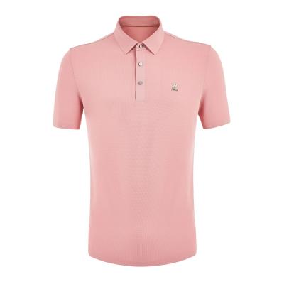 Cina Camicie da polo rosa personalizzate 170-210 grammi con un design senza cuciture ricamato in vendita