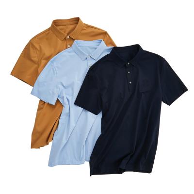 Cina Logo di colore personalizzato Polo Spandex Nylon T-shirt maschile senza cuciture per modelli OEM ODM in vendita