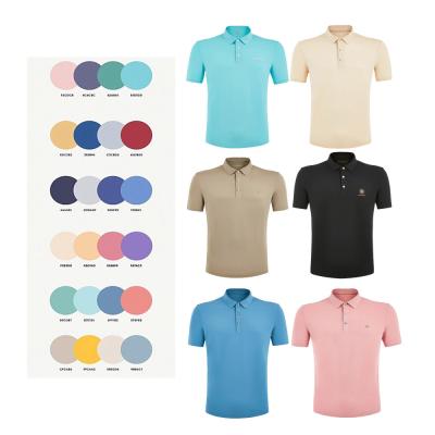 Cina Logo di colore personalizzato Polo Spandex Nylon T-shirt maschile senza cuciture per modelli OEM ODM in vendita