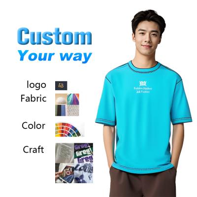 China Professional Manufacturer Newest Design Custom Plain Cotton Oversized Heavyweight T-shirt for Men for sale