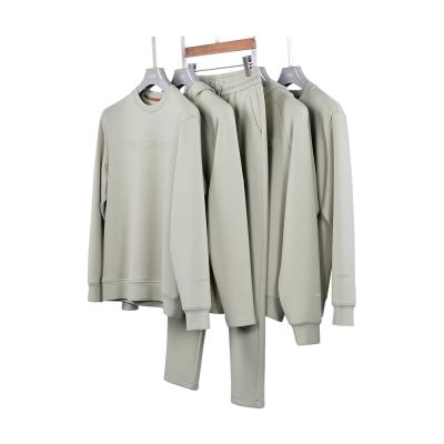 China 2024 New Feel Good Custom Color Logo Fashion Hoodies Grey Oversized Hoodie Heavy for Men Sets Suits for sale