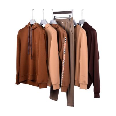 China High Quality Men's Hoodies Organic Cotton Sweatshirt Brown 400 Gsm Woven Vintage Hoodies for sale