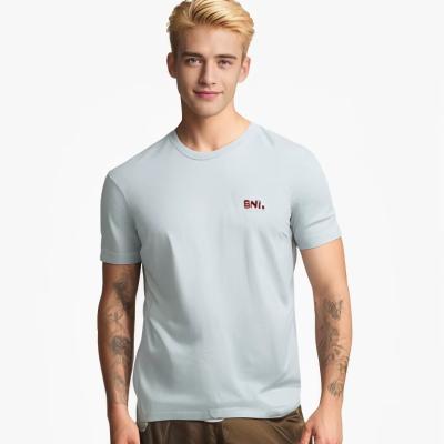 China High Quality Summer Men Crew Neck Loose Sports T-shirts Outdoors Running Breathable Cotton Tops Clothing for sale