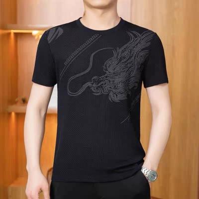China Factory Direct Knitwear Crewneck Mens Breathable Short Sleeve Logo Golf T Shirts for sale