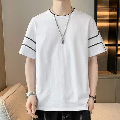 China Oem Custom logo Embroidery Printed Design for Men Short Sleeved t Shirt with Loose Top Summer Half Sleeve t Shirt for sale
