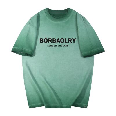 China Hot Custom Men's T-shirt Wash to Do Old Style Large Size Shirt Custom logo Printing Fashion Casual Short-sleeved Shirt for sale