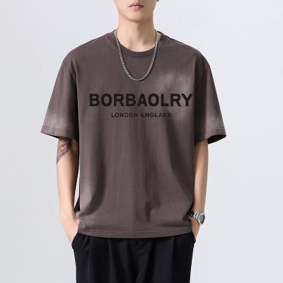 China Wholesale Oversized Unisex Cotton T-Shirt 280 Gsm Vintage Acid Wash Custom Dtg Print Heavyweight Streetwear for Men T Shirt for sale