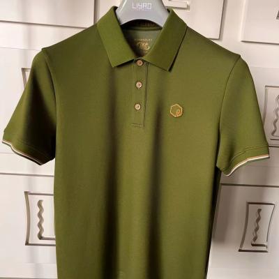 China Premium Men Polo Shirts Classic Collar Colorful Range Exquisite Detailing Textured Silicone Logo High Quality Men Polo T-shirt for sale