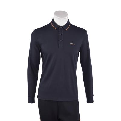 China Customized Color Size Logo Plain Anti-Pilling Premium Designer Mens Polo Shirt  Made Business Long Sleeve Polo Shirt for sale