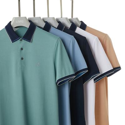China Fashionable Plain Polo T-Shirt High Quality Pullover Custom Embroidery Logo Men's Polo Shirts Custom Wingllar Business Men for sale