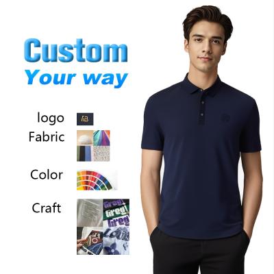 China New Product Custom Logo Personalized Fit Business Men Golf Clothes Short Sleeve Polo T-shirts for sale