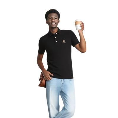 China New Design Wholesale Custom Quick Dry Breathable Cotton Black Men's Pullover Polo T-shirts for sale
