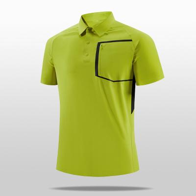 China Summer New Men's Short Sleeved Knitted Polo Shirt with Color Blocked Collar for Casual Polo Men for sale
