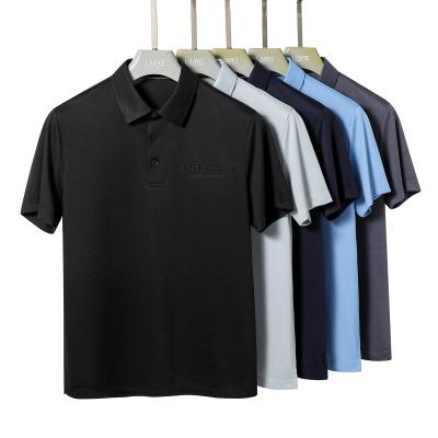 China Men's Unisex Casual Short Sleeve for Polo Shirt Hot Selling Solid Pattern Printed T-Shirt Custom Logo Plain Dyed Anti-Pilling for sale