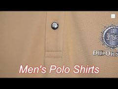 Camisas de polo personalizadas de alta elasticidad y transpirables con logotipo bordado para ropa masculina