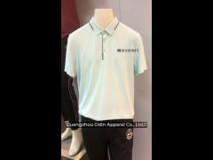 short sleeve cotton men's polo shirts anti pilling with custom logo color