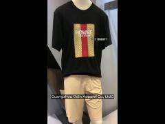 230 gsm cotton t-shirts for man short sleeve o neck knitted crew collar