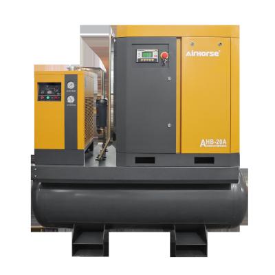 China Wholesale portable 11kw screw air compressor with air dryer ,tank and filters 4 in 1 compressor machine price for sale