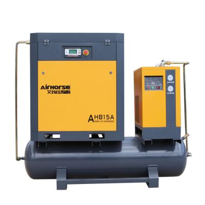 China Airhorse Screw Air Compressor combined with air dryer tank and air filter 11kw 8bar 10bar for sale