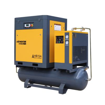 China 7.5kw high quality silent combined screw air compressor with tank and dryer for sale
