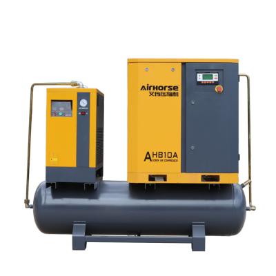 China Airhorse EPM-10A permanent magnetic motor pm vsd screw compressor with air dryer tank for sale