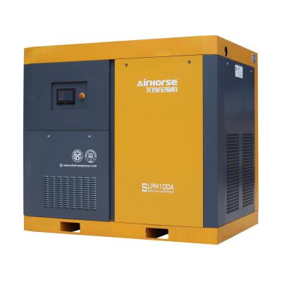 China Airhorse Energy saving Two stage 75KW 100HP PM screw air compressor with inverter for sale