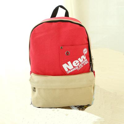 China Leisure bags canvas backpacks for students red black dark blue for sale