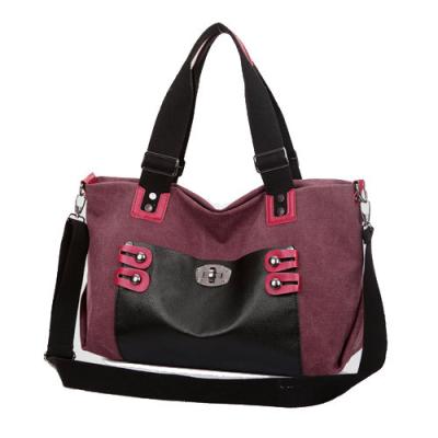 China Fashion Woman Lady Classic PU leather Tote Canvas Bag Handbag bolsas femininas bolsas cloe for sale