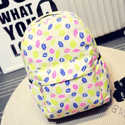 China yellow lips canvas backpack messenger bags wholesale купить рюкзак mochilas por mayor for sale