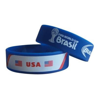 China Customized Wholesale Silicone Bracelet, Promotion Wristband for sale