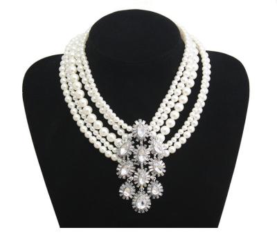 China New Fashion choker Chunky bead pearl necklaces Short Woman Luxury Jewelry for sale