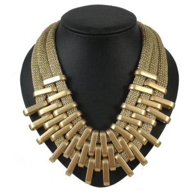 China High quality Multilayer Alloy Statement Necklace Vintage Necklace for women Party for sale