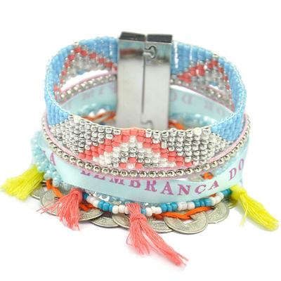 China Brazil Jewelry Magent Mix Beads Bracelet Women Pulsera Hipanema Bracelets Charming Bangles for sale