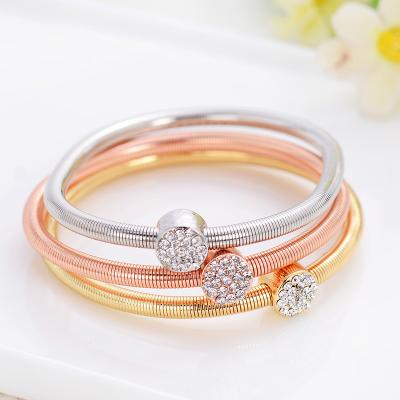 China Vintage Pendant Crystal Bracelet Fashion Women Bracelets 3 Pcs Multilayer Charm Bangles for sale