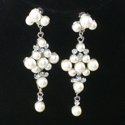 China Long Pearl Drop Earrings Elegant Women Dangle Earring s Statement Pendant Earrings for sale